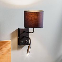 Luminex Wandlampe Soho zylindrisch Leselicht schwarz/gold