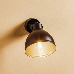 Sigma Wandleuchte Trial, Schirm schwenkbar, schwarz/gold