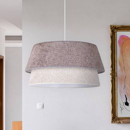 Euluna Hängeleuchte Boucle, Ø 50 cm, grau/ecru