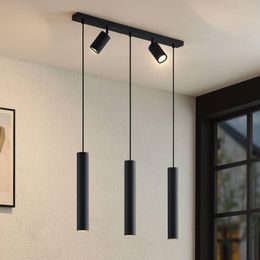 LINDBY Hängeleuchte Sanad, 70 cm, 5-flg., schwarz, GU10