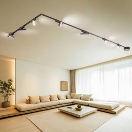 LINDBY Schienensystem Lumaro,Lichtleiste,7-flg.,schwarz,48V,dimmbar