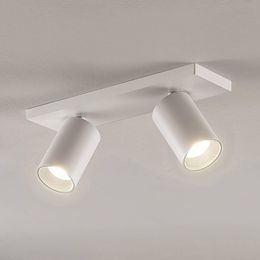ARCCHIO Strahler Brinja, weiß, eckig, Ø 6 cm, 2-flg., GU10