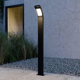 LUCANDE LED-Wegelampe Juvia, 100cm, anthrazit, Metall, IP54