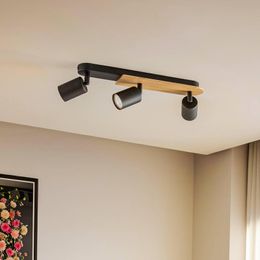 TK Lighting Deckenspot Cover Wood, dreiflammig