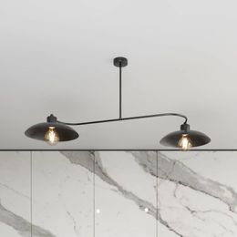 EMIBIG LIGHTING Deckenleuchte Foster, 2-flammig, 100 cm, schwarz, Metall