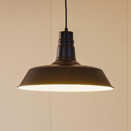 LINDBY Hängeleuchte Laylan, schwarz/weiß, Ø 46 cm, Metall