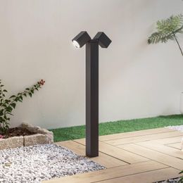 LINDBY Wegeleuchte Othil, 2-flg., 80 cm, anthrazit, Metall
