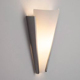 LINDBY Wandleuchte Magnus, weiß, Glas, Höhe 31 cm, E14