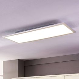 LINDBY LED-Panel Livel, 4000K, 80 cm x 30 cm, silber, Metall