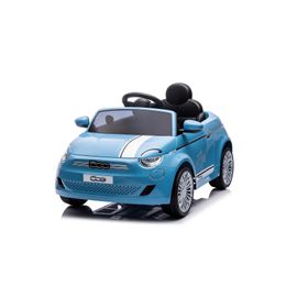Chipolino Kinder Elektroauto Fiat 500 Fernbedienung, Sicherheitsgurt, MP3, USB hellblau