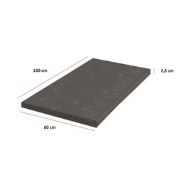 K&uuml;chen-Preisbombe K&uuml;chen Arbeitsplatte Metallic Brown 100 cm 28 mm Bianca Grey Rose K&uuml;chenzeile