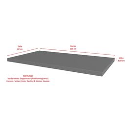 K&uuml;chen-Preisbombe Arbeitsplatte 110cm 38mm Anthrazit matt K&uuml;che Nessa Scandi Old Style Ava-AR Luna