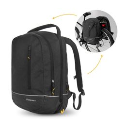 Fahrradtasche Doppelrucksack 2in1 30l schwarz