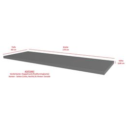 K&uuml;chen-Preisbombe Arbeitsplatte 170cm 38mm Anthrazit matt K&uuml;che Nessa Scandi Old Style Ava-AR Luna