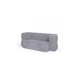 VICCO Sofa Lille Grau 190 cm mit Schlaffunktion