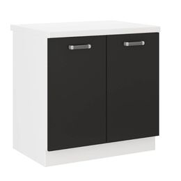 K&uuml;chen-Preisbombe K&uuml;chen Unterschrank 80 cm f&uuml;r das Modell &bdquo;Omega 240 Schwarz + Weiss&ldquo;