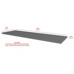 K&uuml;chen-Preisbombe Arbeitsplatte 190cm 38mm Anthrazit matt K&uuml;che Nessa Scandi Old Style Ava-AR Luna