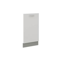K&uuml;chen-Preisbombe Frontblende Geschirrsp&uuml;ler vollintegriert 45 cm Wei&szlig; Hochglanz K&uuml;che Bianca Grey