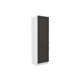 K&uuml;chen-Preisbombe K&uuml;chen Hochschrank 60 cm Stilo Grau + Weiss K&uuml;chenzeile K&uuml;chenblock