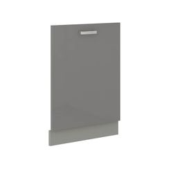 K&uuml;chen-Preisbombe Frontblende Geschirrsp&uuml;ler vollintegriert 60 cm Grau Hochglanz K&uuml;che Grey Bianca
