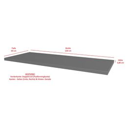 K&uuml;chen-Preisbombe Arbeitsplatte 150cm 38mm Anthrazit matt K&uuml;che Nessa Scandi Old Style Ava-AR Luna