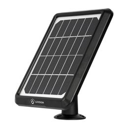 LUVISION Solarpanel Solarkollektor f&uuml;r Akku &Uuml;berwachungskamera schwarz