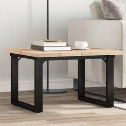 Couchtisch O-Gestell 60x60x40,5cm Massivholz Kiefer & Stahl