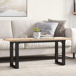 Couchtisch O-Gestell 110x40x45,5 cm Massivholz Kiefer Stahl