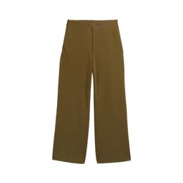 Tom Tailor Denim Damen High Waist Culotte Hose, grün, Uni, Gr. XXL