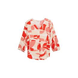 Tom Tailor Damen Bluse mit Muster, rot, Gemustert, Gr. 36