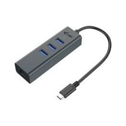 i-tec USB-C Metal HUB 3 Port Giga, USB-Hub anthrazit