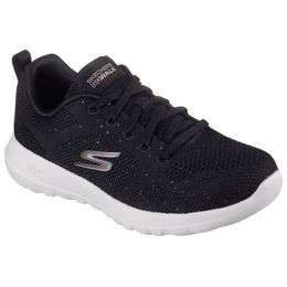 Sneaker Skechers "GO WALK JOY-VIOLET", Damen, Gr. 35, rosa (schwarz, ros&eacute;goldfarben), Textil, meliert, Schuhe Sneaker, Trainingsschuh, Schn&uuml;rschuh mit Goga Mat Technologie