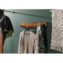 Wandgarderobe Sheesham 70x5x10 walnuss gewachst TORONTO #240