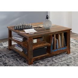 Couchtisch Altholz 90x90x48 mehrfarbig lackiert NATURE OF SPIRIT #105