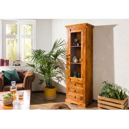 Vitrine Akazie 60x44x190 honig lackiert OXFORD #0528