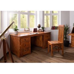 Schreibtisch Akazie 180x80x74 honig lackiert OXFORD #0529