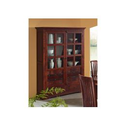 Vitrine Akazie 134x50x196 nougat lackiert OXFORD #456