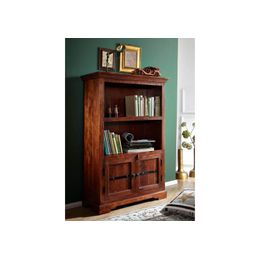 Regal Akazie 98x40x148 nougat lackiert OXFORD #1006
