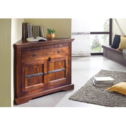 Eckkommode Akazie 107x54x80 nougat lackiert OXFORD #505