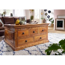 Couchtisch Akazie 90x90x50 honig lackiert OXFORD #0320