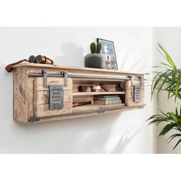 Wandregal Mango 130x25x35 whitewash lackiert RAILWAY #357