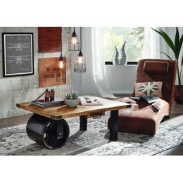 Couchtisch Mango 110x80x43 natur lackiert RAILWAY #105