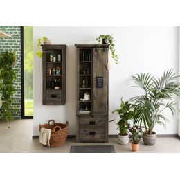 Schrank Mango 70x35x195 grau lackiert RAILWAY #284
