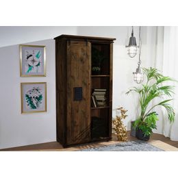 Schrank Mango 100x50x190 braun lackiert RAILWAY #415