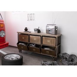 Sideboard Mango 150x44x80 braun lackiert HEAVY INDUSTRY #248