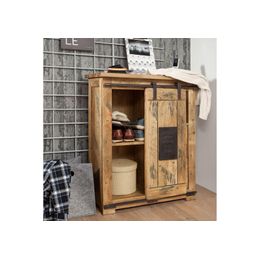 Kommode Mango 75x36x90 natur lackiert Eisen RAILWAY #153