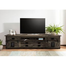 TV-Board Mango 240x50x60 grau lackiert RAILWAY #256