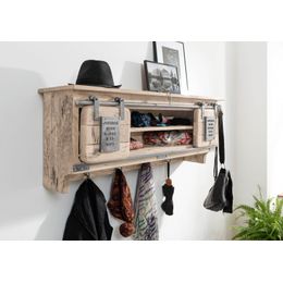 Wandgarderobe Mango 115x30x45 whitewash lackiert RAILWAY #359