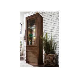 Vitrine Sheesham 70x40x202 smoked cherry gebeizt TORONTO #110
