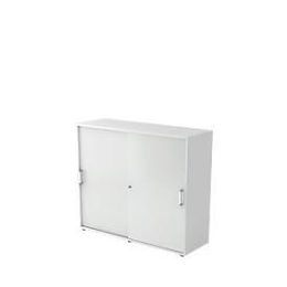 Schiebetürenschrank TARVIS, 3 Ordnerhöhen, B 1200 x T 400 x H 1100 mm, abschließ- & stapelbar, lichtgrau